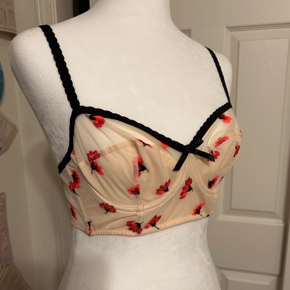 Lou French Lingerie Corset Bra - Gem